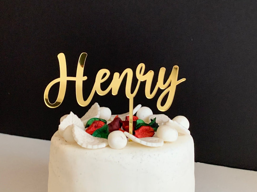 Personalized Name Cake Topper Custom Birthday Cupcake Decorations ...