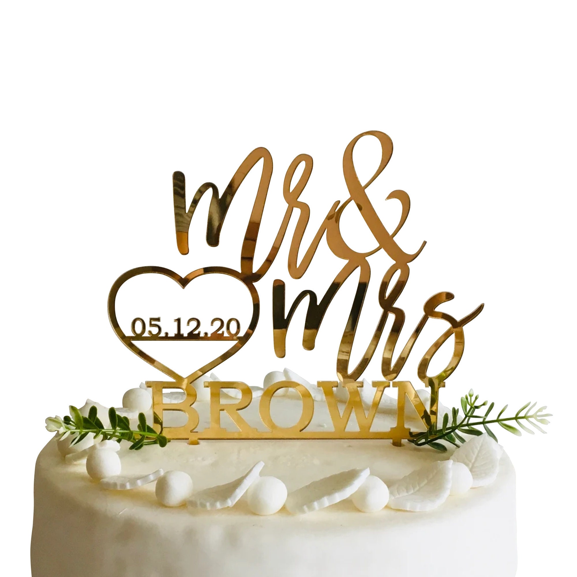 Personalized Names Cake Topper For Wedding Custom Personalized Wedding