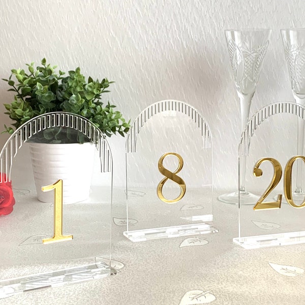 Acrylic Arch Table Number - Etsy