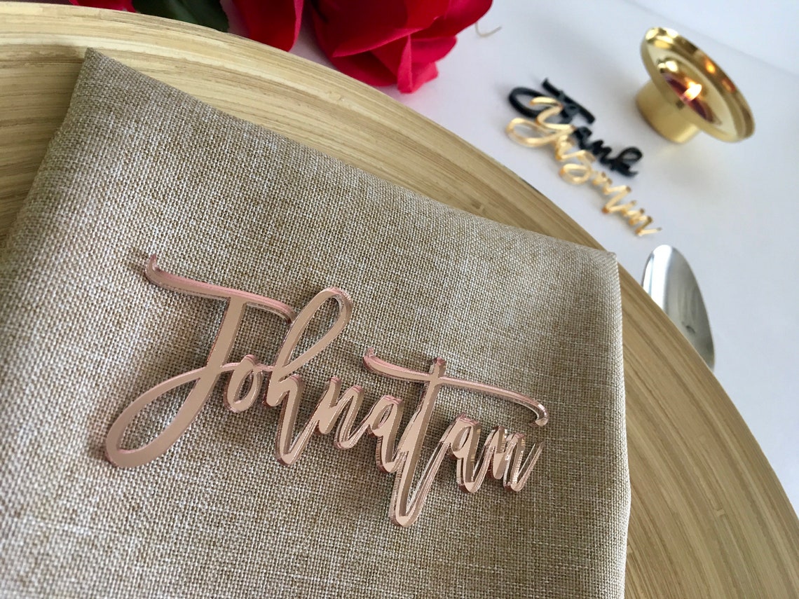 Modern Calligraphy Table Names Personalized Seating Wedding - Etsy
