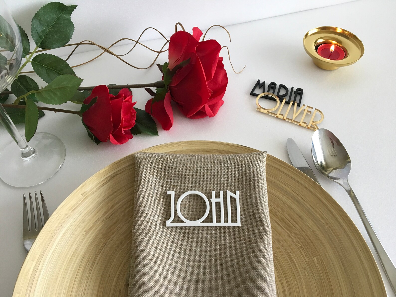 Personalized Laser Cut Names Custom Name Settings Wedding - Etsy