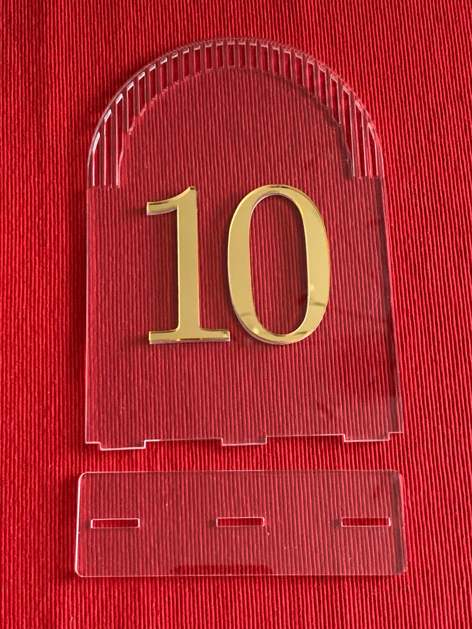 Personalized Table Numbers - Arch Shape Wedding Signs, Modern Acrylic ...