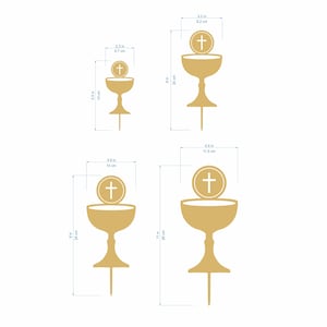 First Holy Communion Chalice Cake Topper - JHS Cake Decoration ...