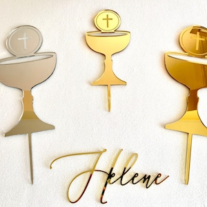 Personalized Chalice Cup Cake Topper Custom Name Cake Charm Laser Cut ...