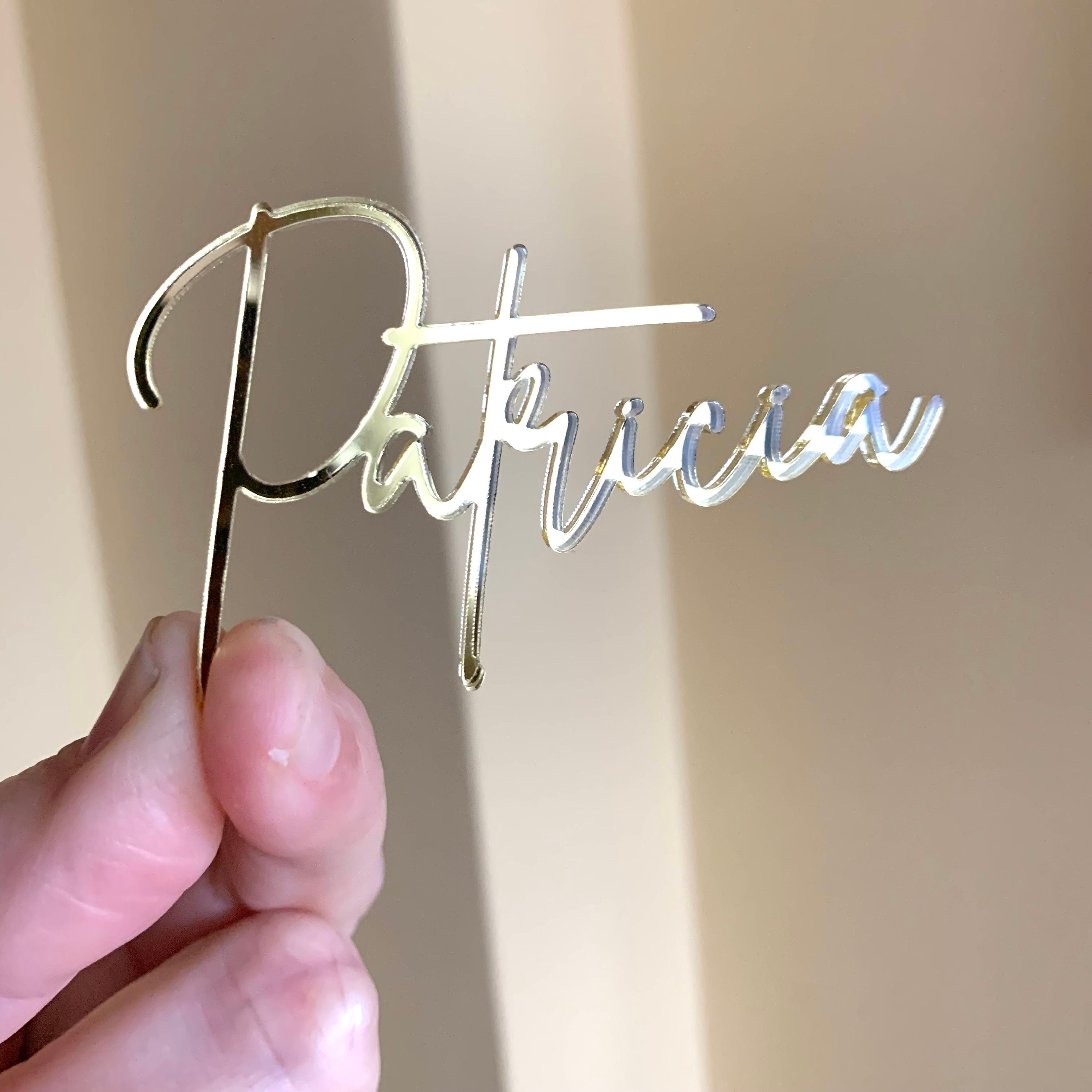 Custom Laser Cut Names for Weddings, Personalized Acrylic or Wood Place ...