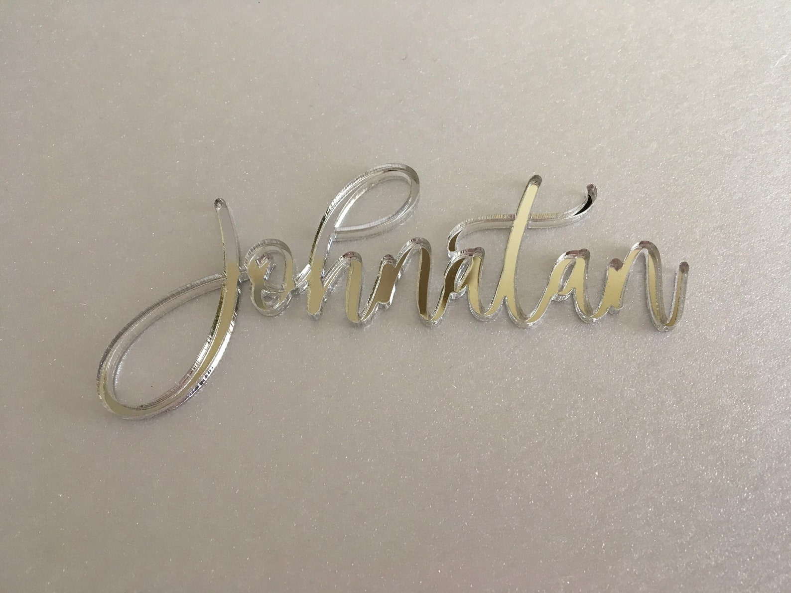 Custom Wedding Laser Cut Names Wooden Silver Gold Mirror - Etsy
