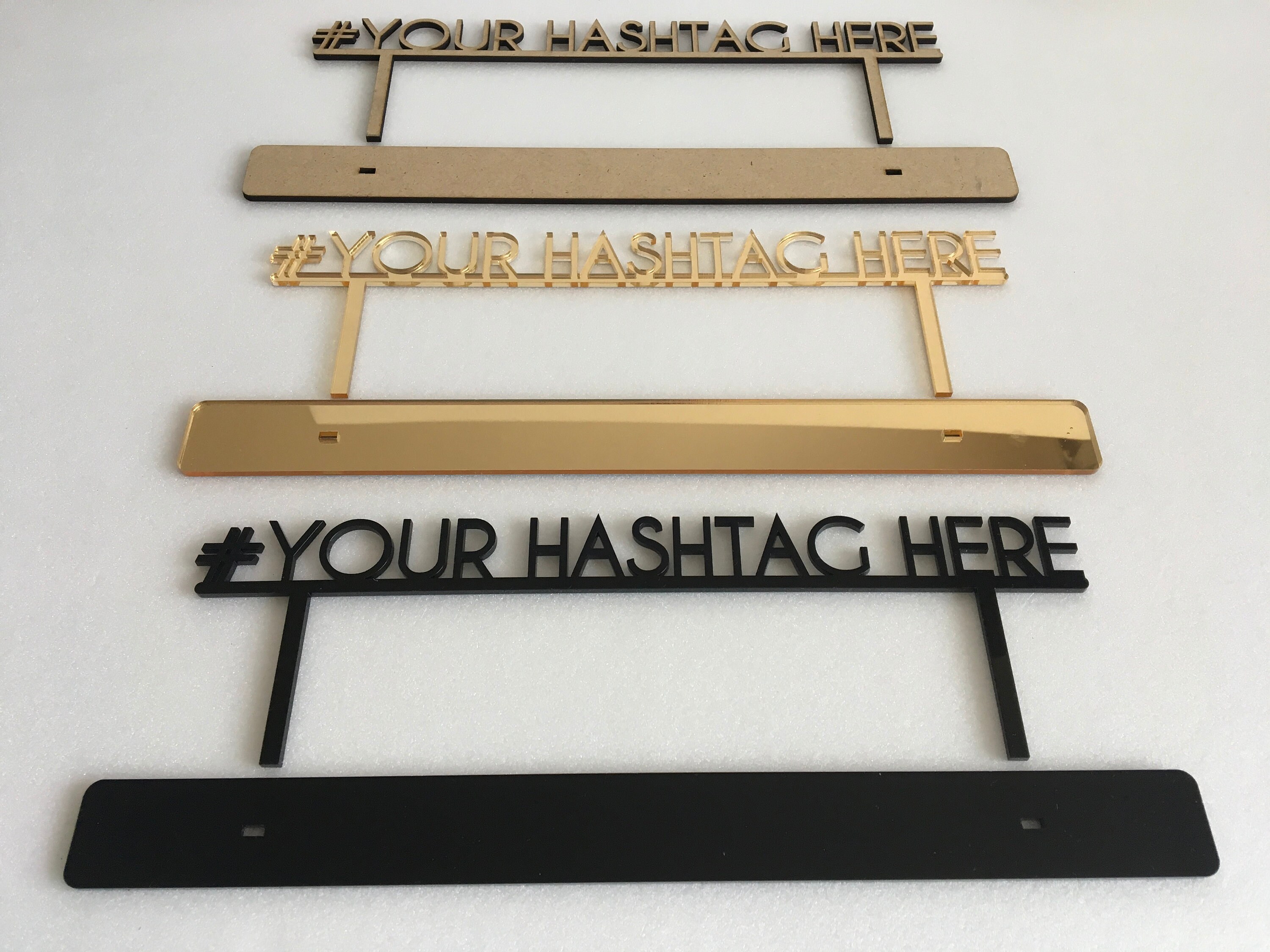 Custom Wedding Hashtag Sign Personalized Laser Cut Name | Etsy