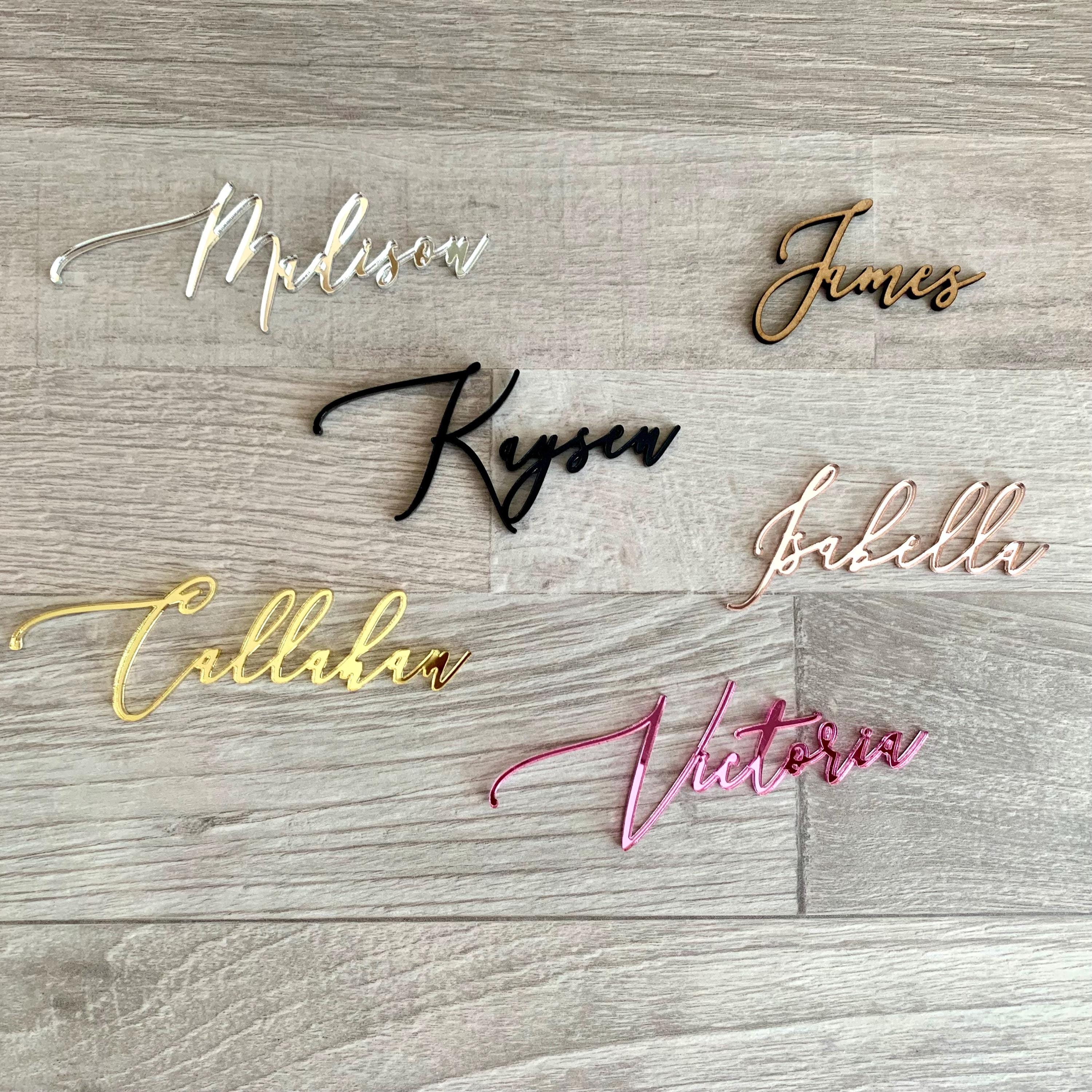 Personalized Laser Cut Names, Custom Wedding Place Cards - Calligraphy ...