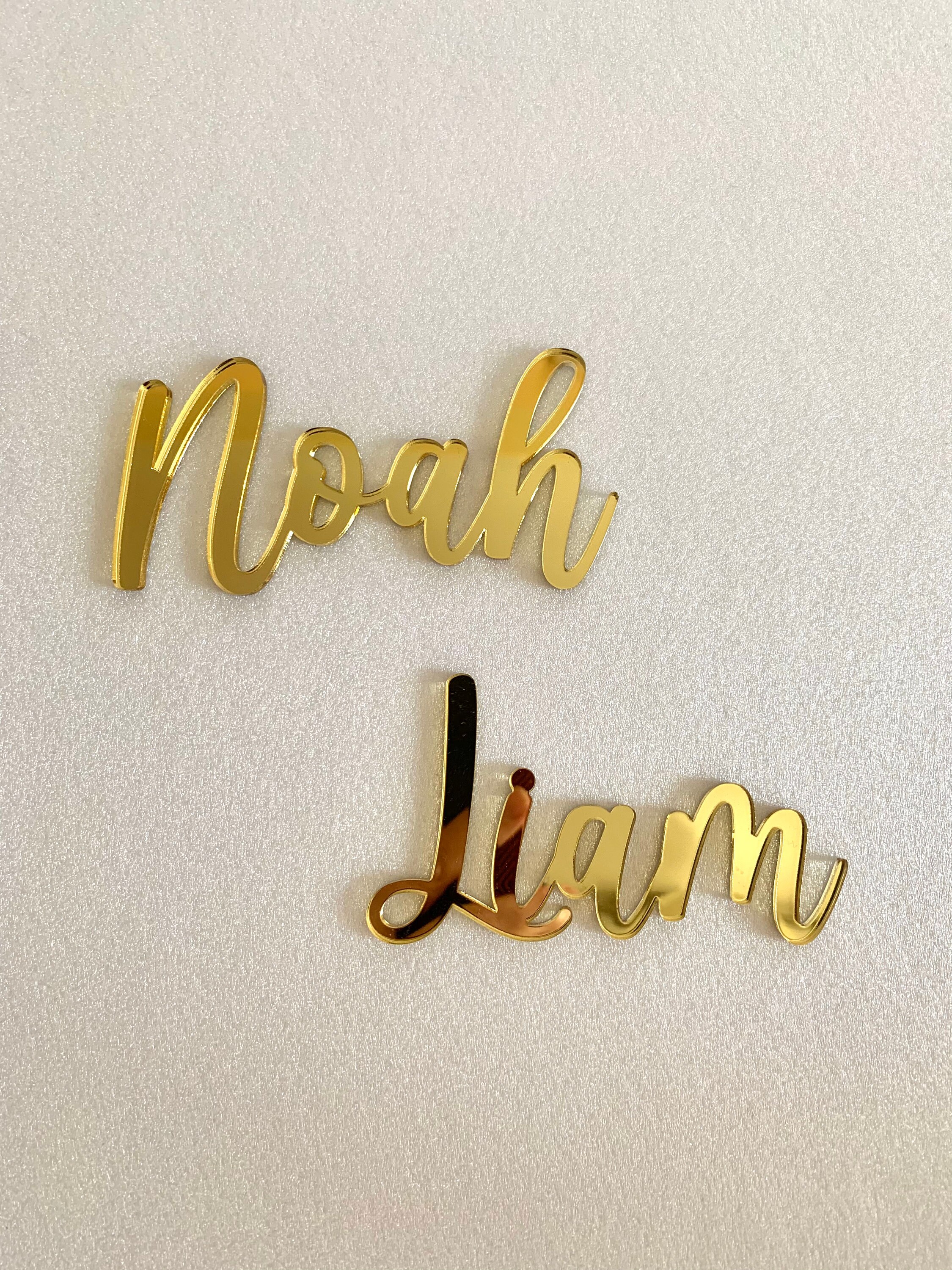 Personalized 2 Custom Names & Cross Cake Name Charms Custom - Etsy