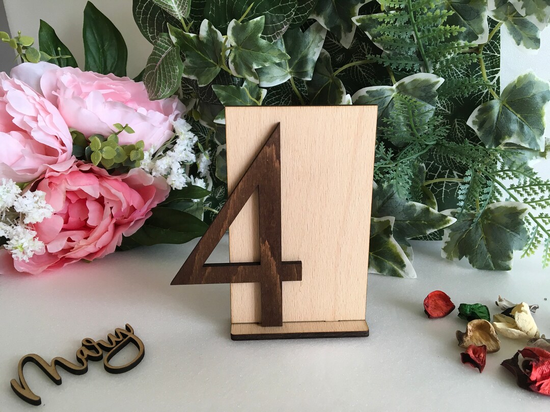 Personalized Wood Table Numbers Boho Wedding Sign Wooden Table Number ...
