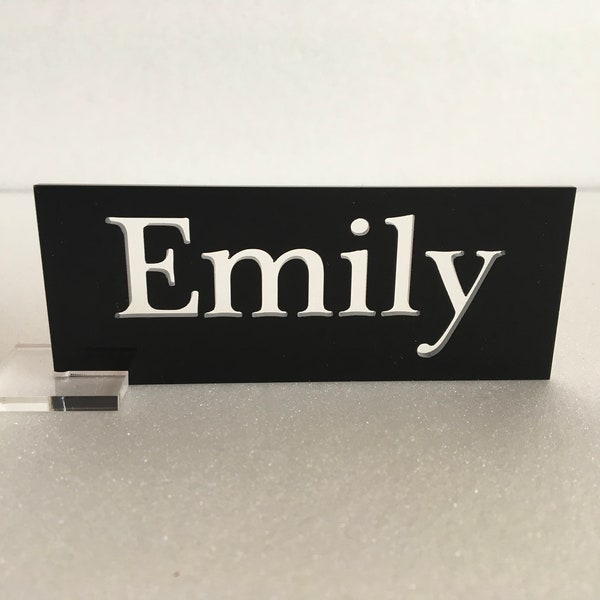 Laser Cut Name Tag Desk - Etsy