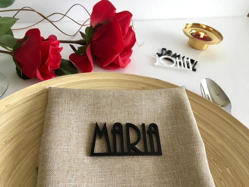 Personalized Laser Cut Names Custom Name Settings Wedding Etsy