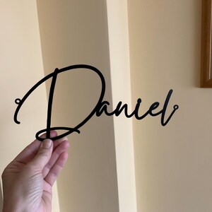 Custom Metal Words - Personalized Laser Cut Metal Names - Script Wall ...