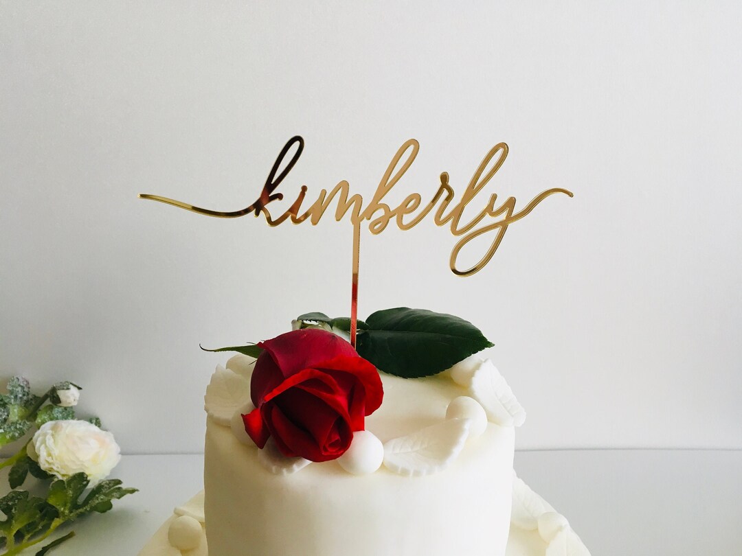 Personalized Name Cake Topper Custom Any Name Cupcake New Baby Cake ...