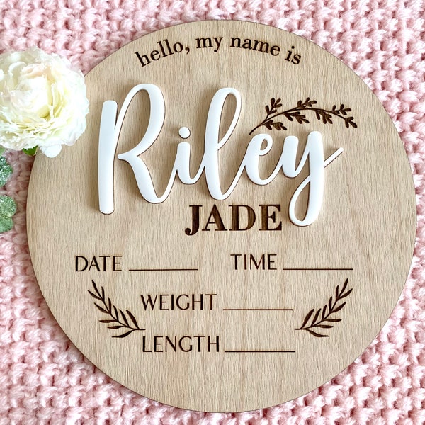 Newborn Birth Announcement Sign - Etsy