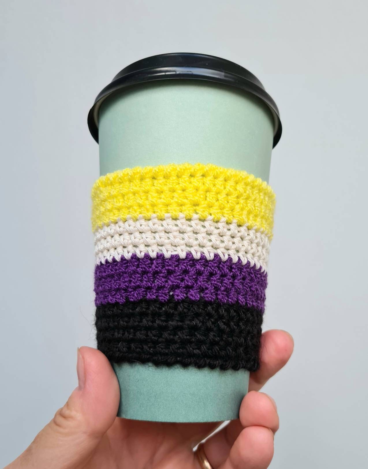 Non-binary Coffee Cozy Cup Cozy LGBTQ Pride Flag LGBT Gay Pride LGBT+ ...