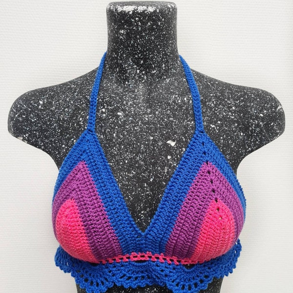 Crochet Bi Flag Top - Etsy