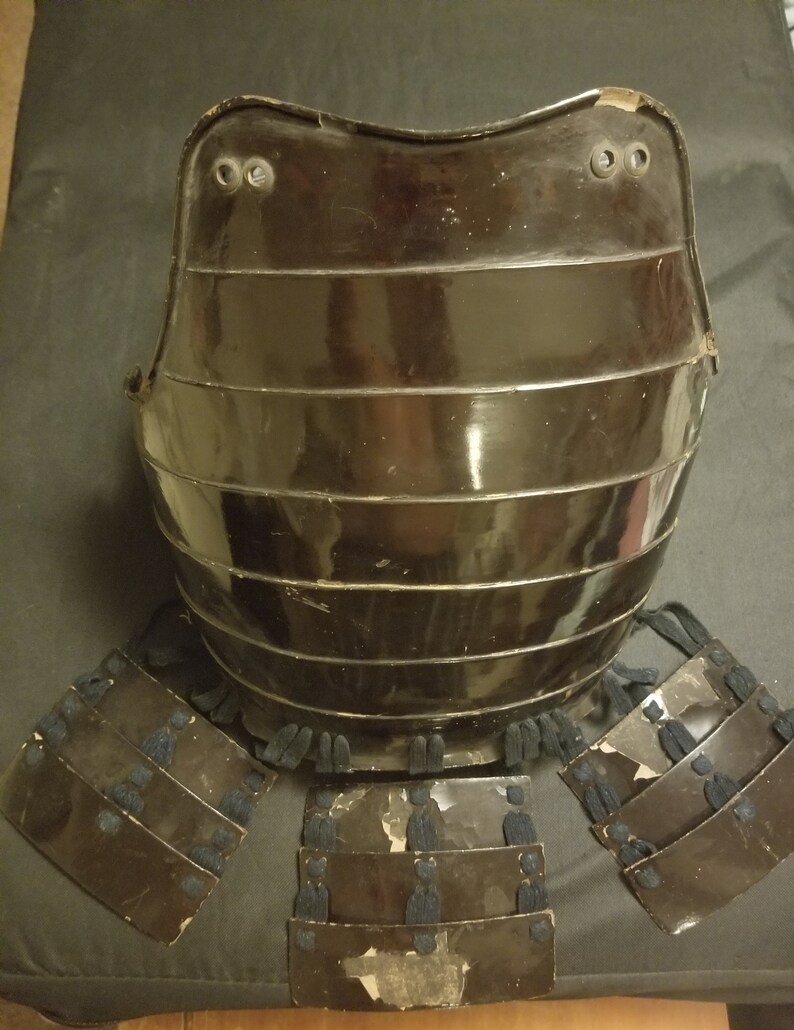 Antique Japanese Yoroi Armor Haraate Do Steel Chest Plate Edo - Etsy