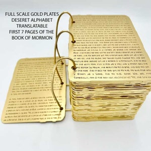 Deseret Alphabet Full Scale Gold Plates Display LDS Fathers Day Lds ...
