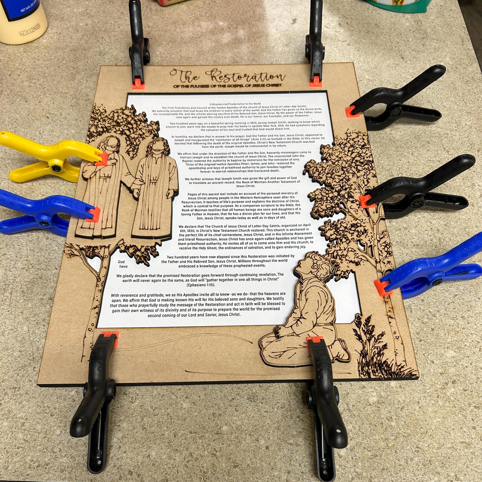KIT Restoration Proclamation Paintable Framed Art Small DIY Kit ...