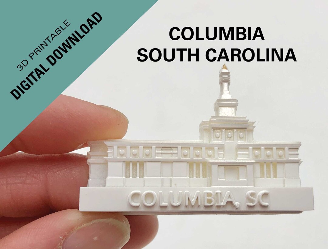 Columbia, South Carolina Lds Temple Magnet Downloadable 3D Print STL File LDS Temple Marriage ...