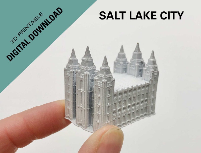 Salt Lake City, Utah Temple 3d Print STL File so You Can Print Your Own ...