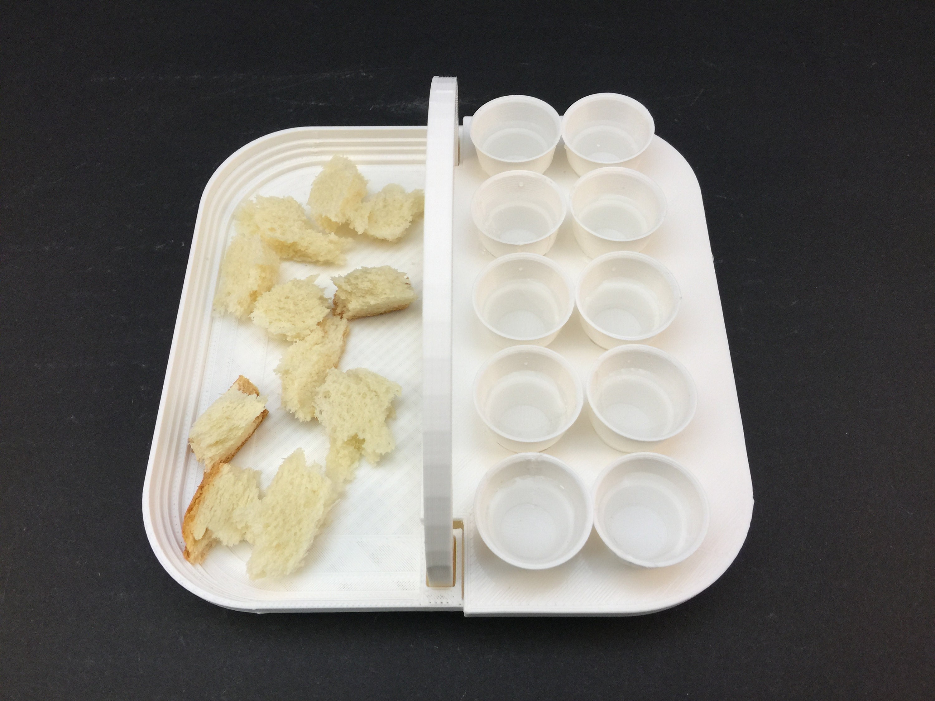 Sacrament Tray, Bread and Water Tray Combined, Removable Handle for ...