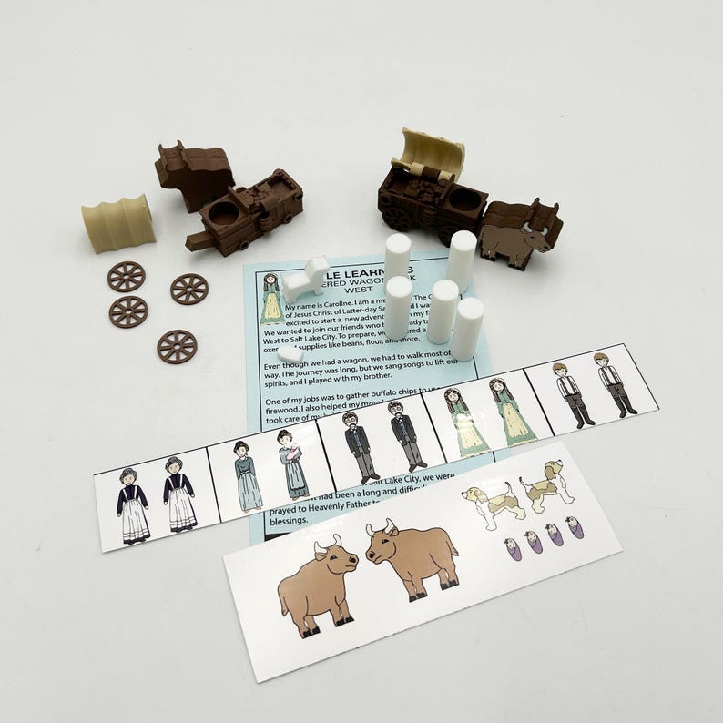Mini Covered Wagon Trek Playset: Pioneer Family Learning Aid - Etsy