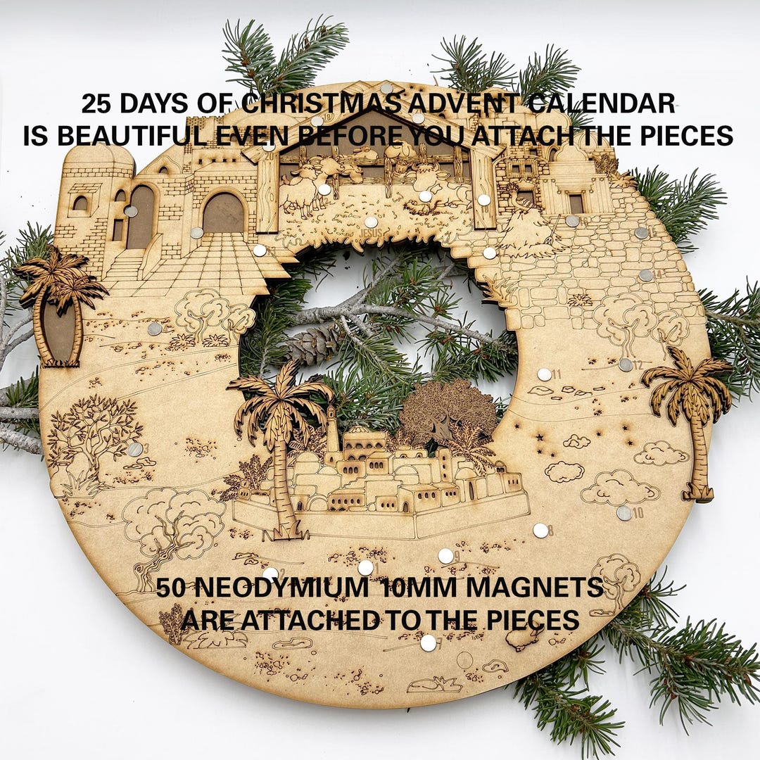 Nativity Advent Calendar Christmas Countdown Family Heirloom Gift ...