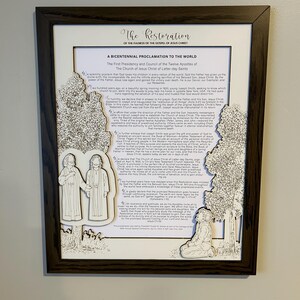 Restoration Proclamation Framed Art Family Heirloom Handmade Gift First ...
