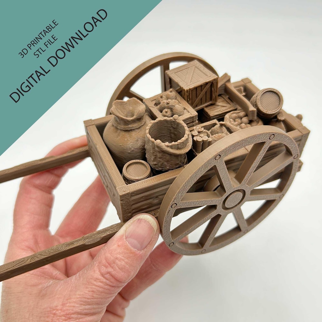 Pioneer Handcart Playset: 3D Print STL File (digital Download) - Etsy