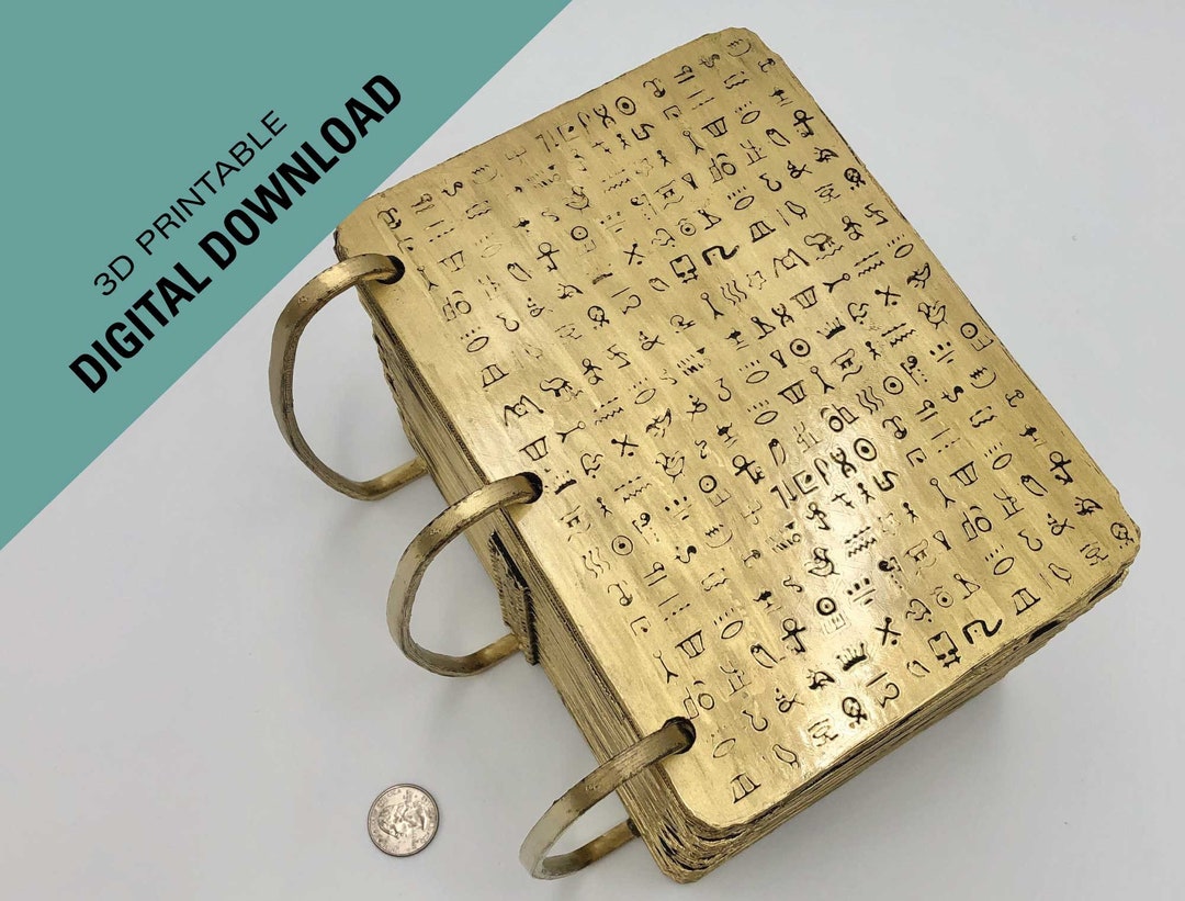 Full Scale 3d Printed Gold Plates 3D Print Downloadable STL Files so ...