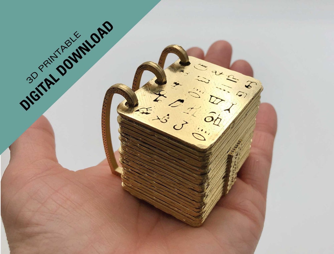 Small 1/4 Scale 3D Print Downloadable STL Files for Gold Plates, 3d ...