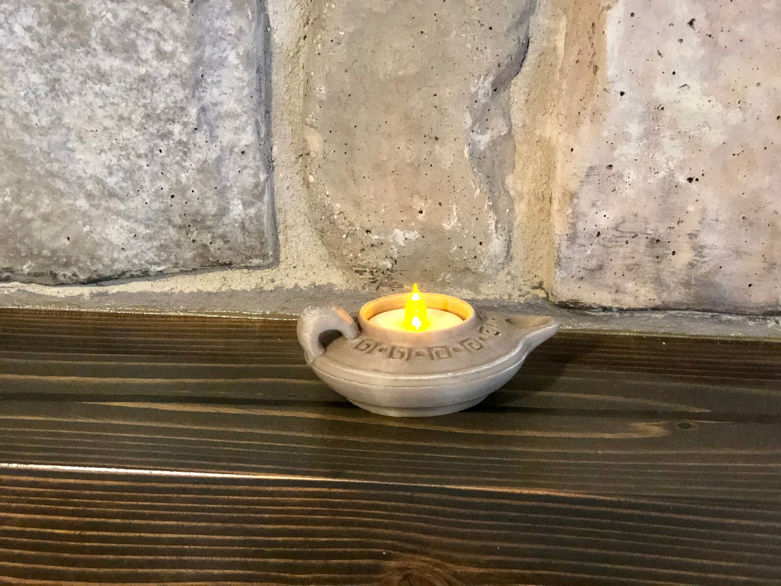 Oil Lamp, Handmade 3D Printed Biblical Oil Display Lamp With Battery ...