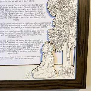 Restoration Proclamation Framed Art Family Heirloom Handmade Gift First ...