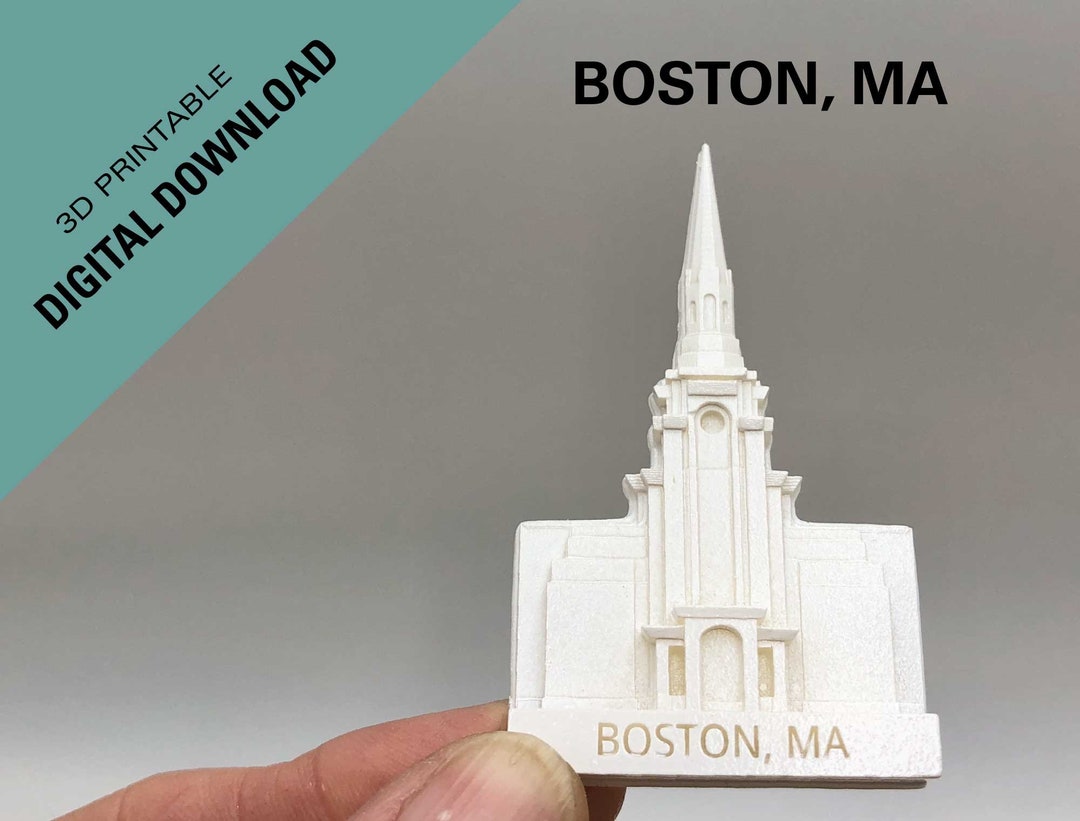 Downloadable 3D Print STL Files to Print Your Own Boston, MA LDS Temple ...