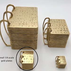 Translating the Gold Plates Small Gold Plates Playset With | Etsy