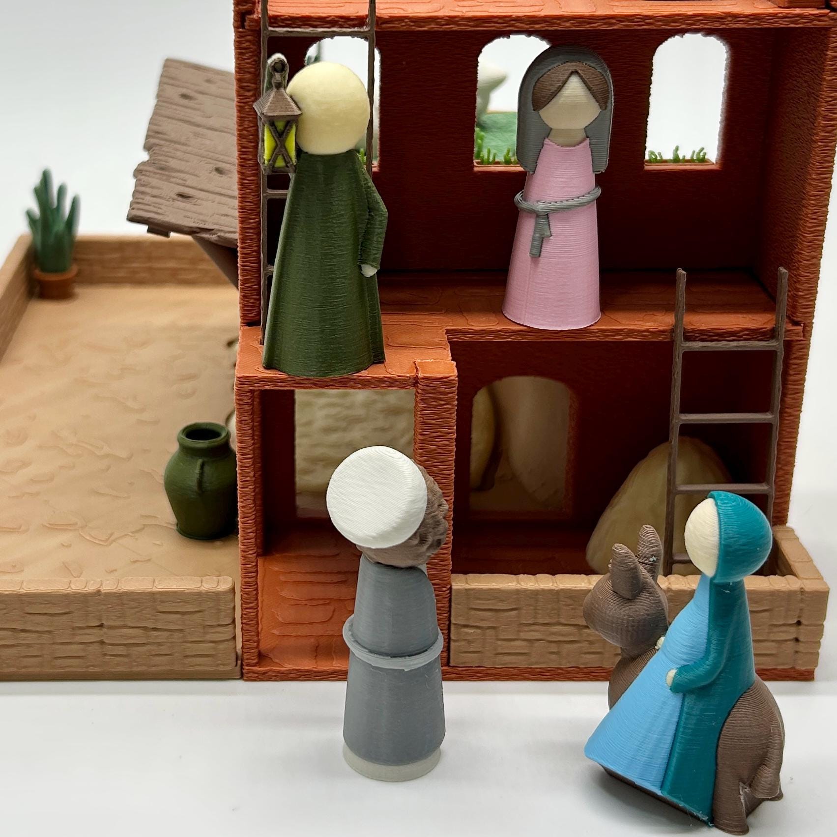 Interactive Nativity Playset: 20 Figurines, Story Coloring Book - Etsy