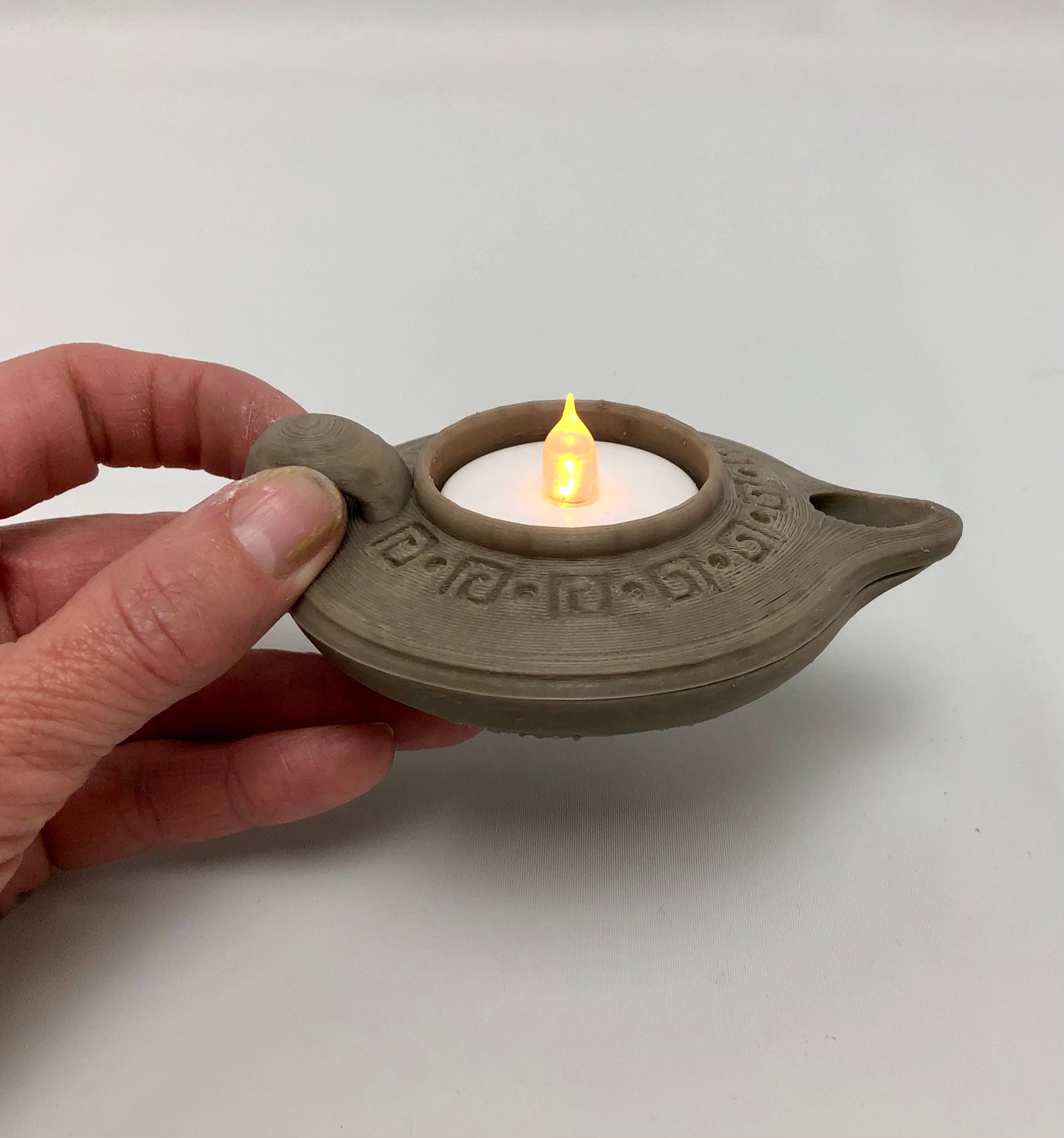 Oil Lamp, Handmade 3D Printed Biblical Oil Display Lamp With Battery ...