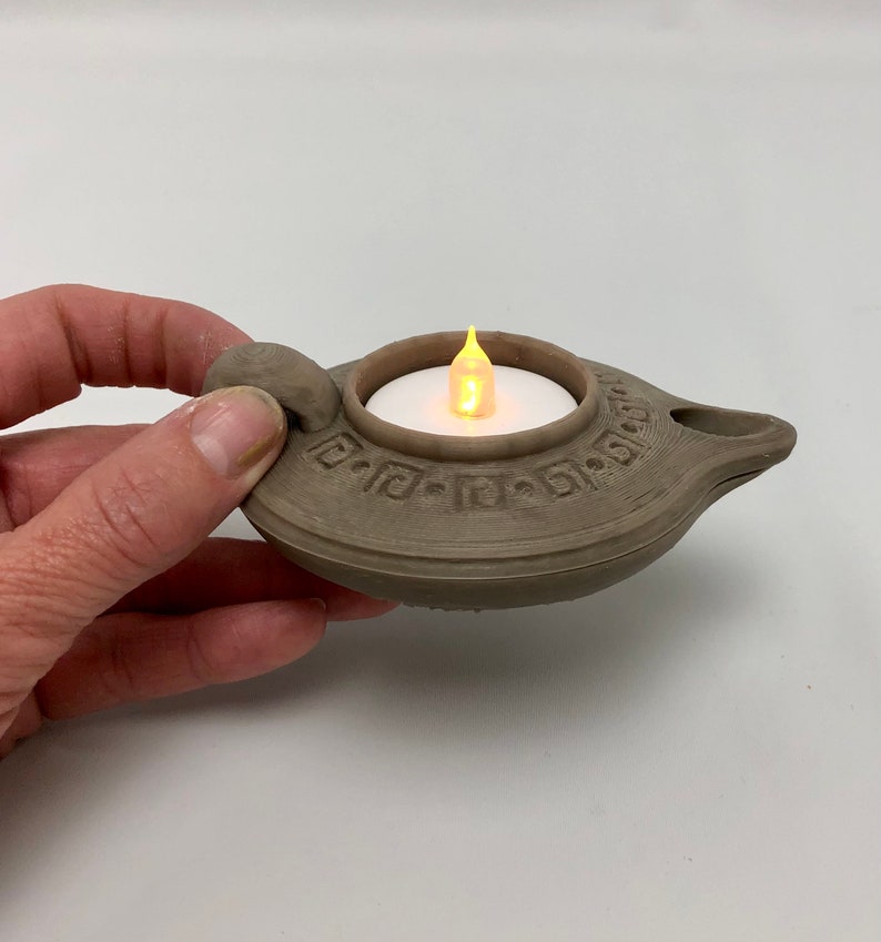 Oil Lamp, Handmade 3D Printed Biblical Oil Display Lamp With Battery ...