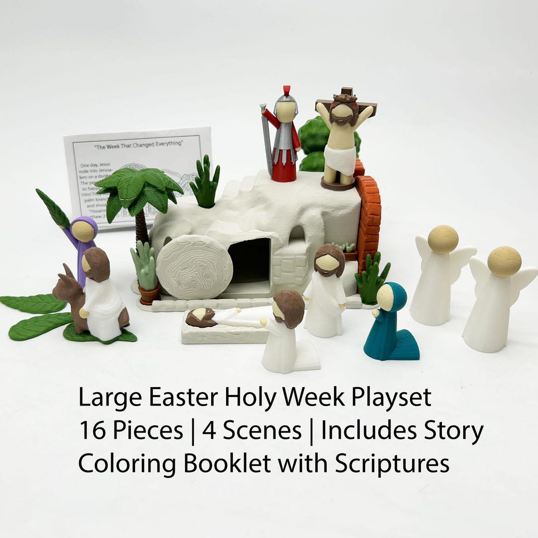Large Easter Resurrection Set Easter Playset Easter Basket Gift Holy ...