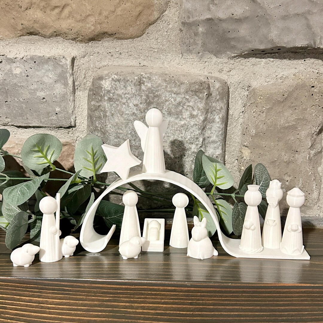 2" Peg Doll Nativity Family Nativity Scene Gift Paintable Nativity Set ...