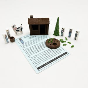 Pioneer Living in a Log Cabin Learners Playset Pioneer Teaching Aid ...