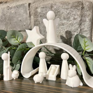 2" Peg Doll Nativity Family Nativity Scene Gift Paintable Nativity Set ...