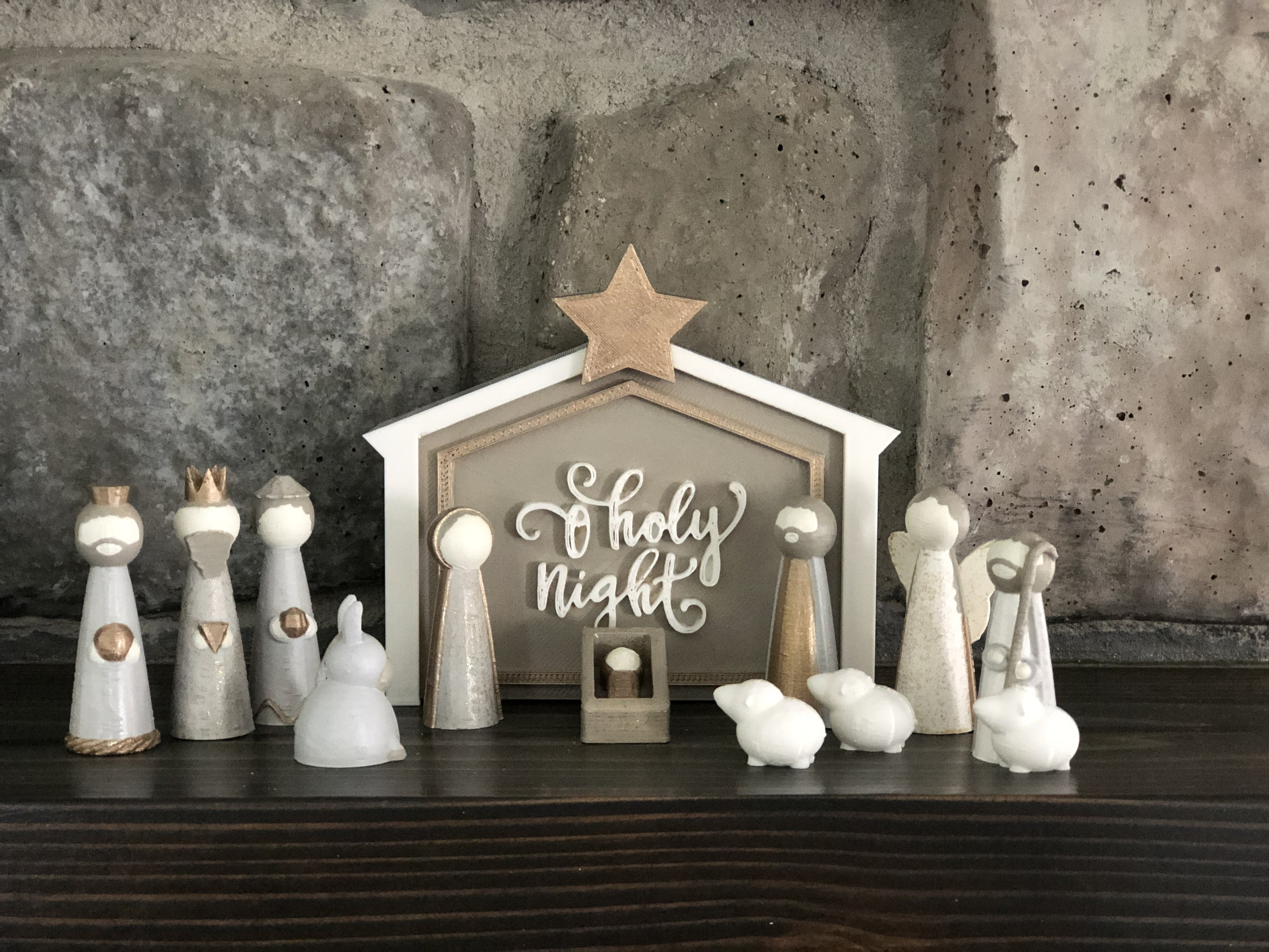 2" Peg Doll Nativity Stable Doubles as a Storage Box Family Nativity ...