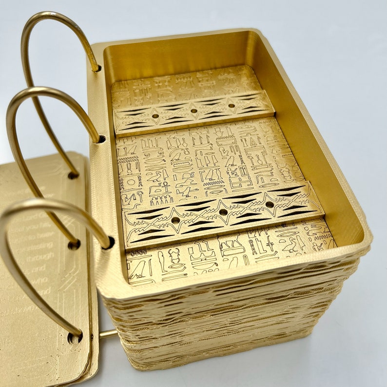 3/4 Scale Gold Plates DIY Kit: 3D Printed Box, Laser Cut Pages, Metal ...