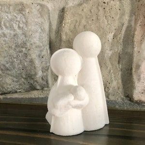 Large White 3D Printed Paintable Nativity Set Figurine, Paint Your Own ...