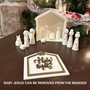 2" Peg Doll Nativity Stable Doubles as a Storage Box Family Nativity ...