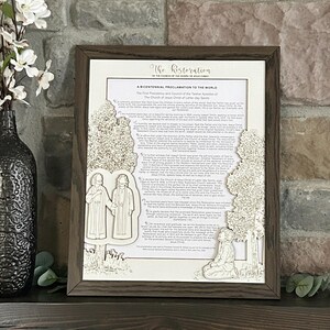 Restoration Proclamation Framed Art Family Heirloom Handmade Gift First ...