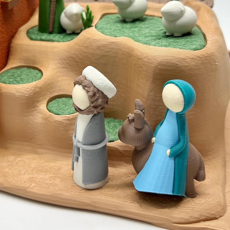 Interactive Nativity Playset: 20 Figurines, Story Coloring Book - Etsy